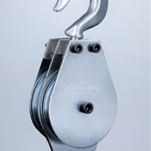 4” Swivel Hook Deadman Pulley Block 2 Sheaves 3/8” Rope